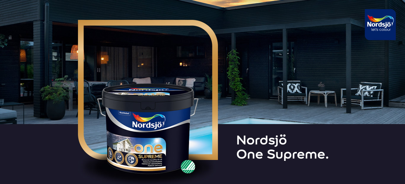 Nordsjö One Supreme - en modern halvmatt miljömärkt fasadfärg | Nordsjö
